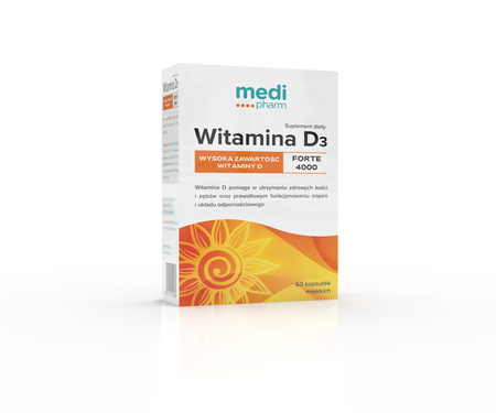 medi pharm Wit.D3 Forte 4000 - 60 kaps. | Sklep Dermoexpert.pl